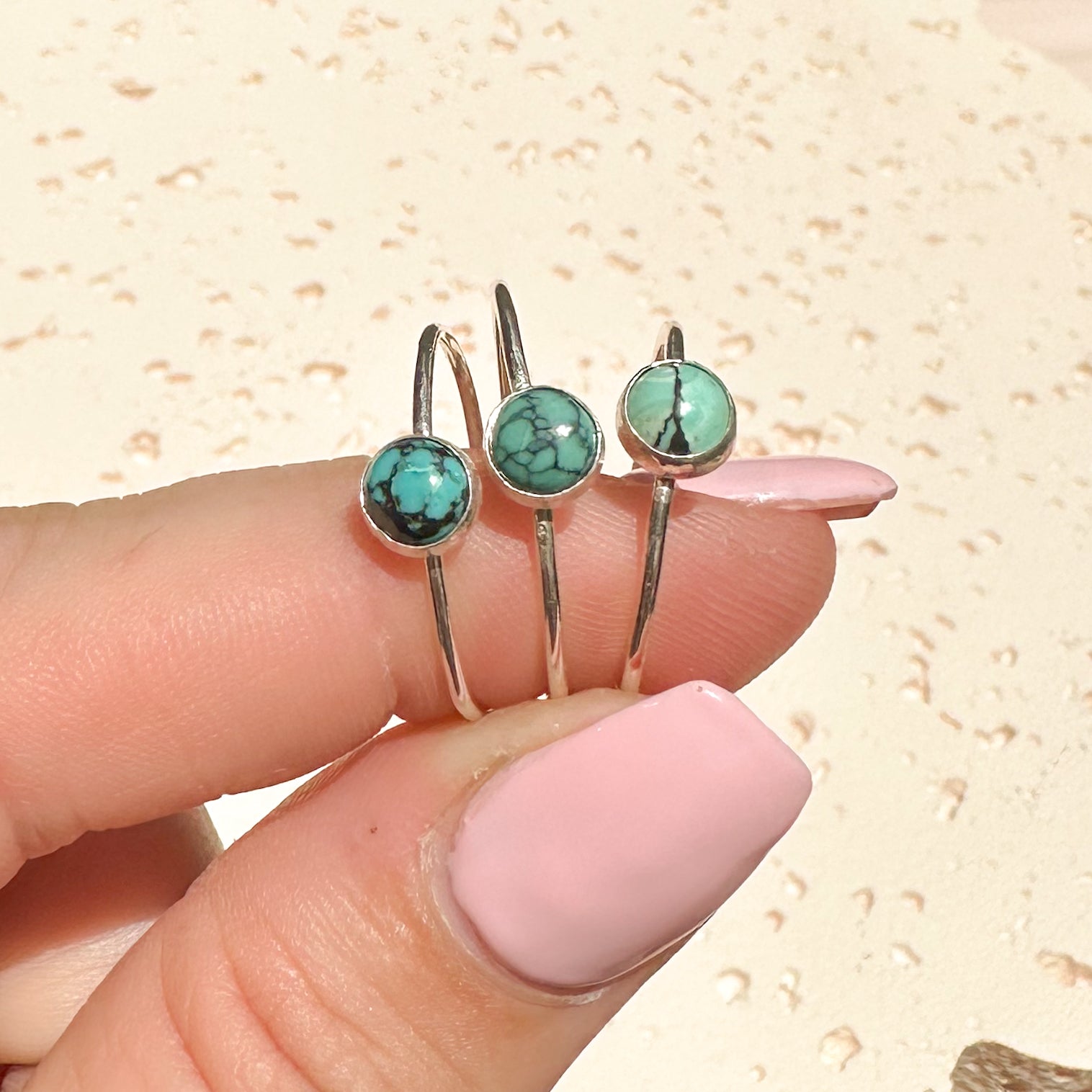 5mm Turquoise • Stacking Rings – Rae and Jayde